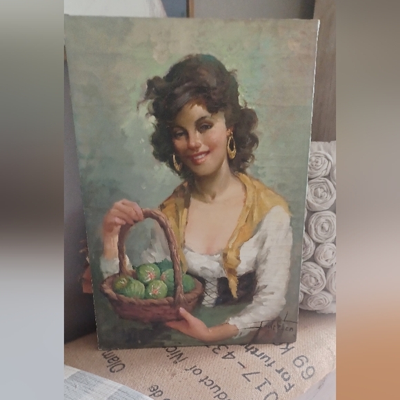 Federiko | Art | Vintage Midcentury Italian Gypsy Woman Portrait | Poshmark